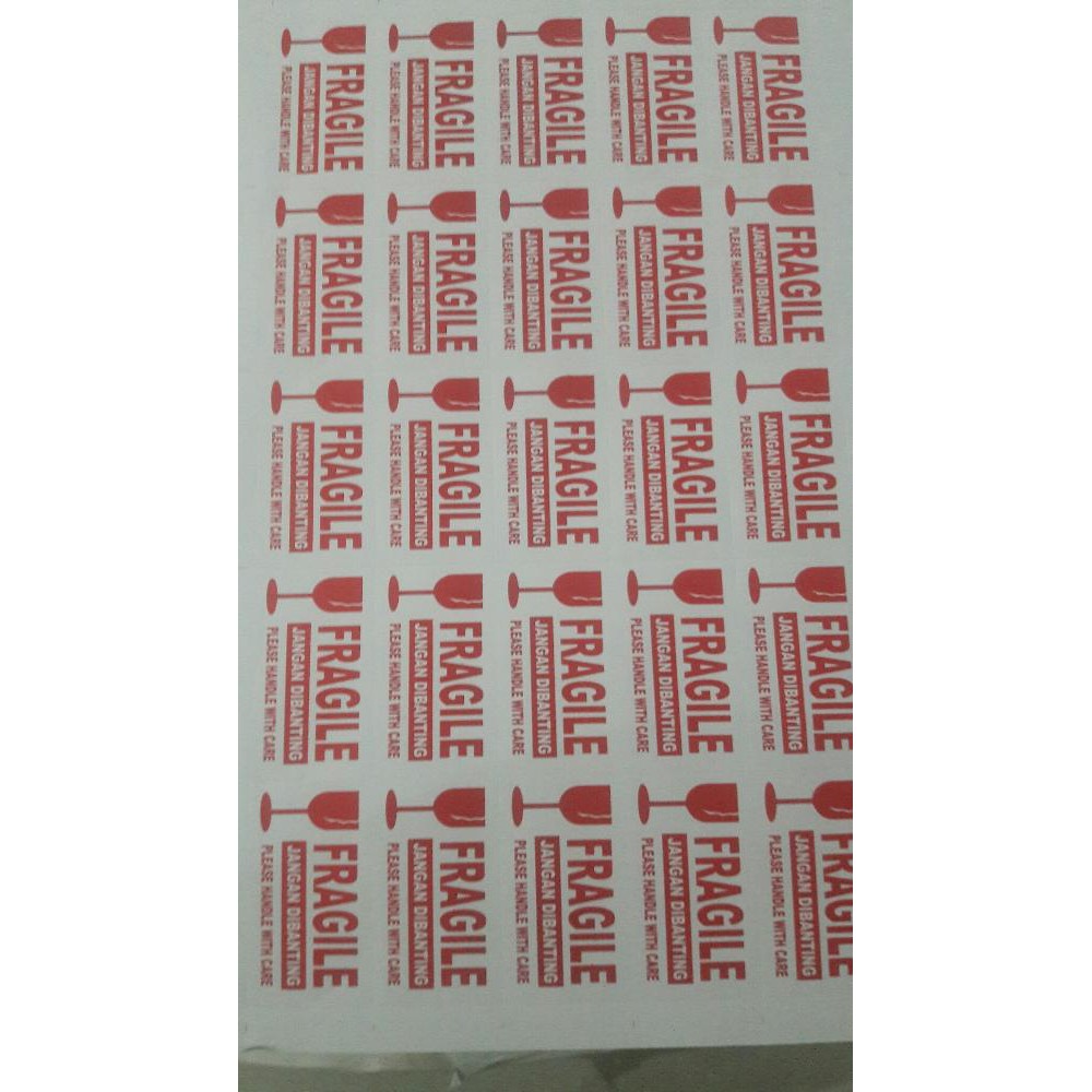 Jual Unik sticker fragile jangan di banting stiker handle with care ...