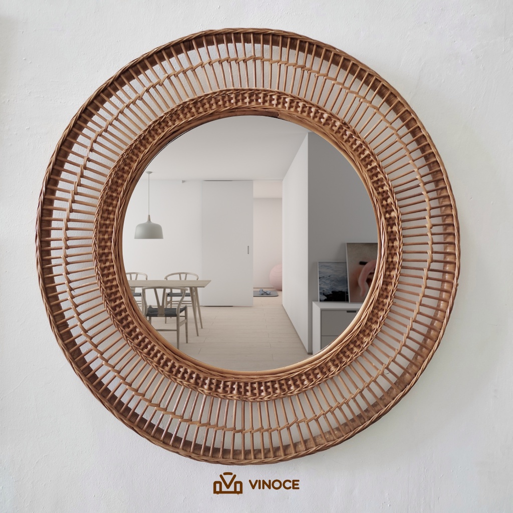 Jual Cermin Rotan Handmade | Cermin Rotan Estetik | Cermin Kekinian ...