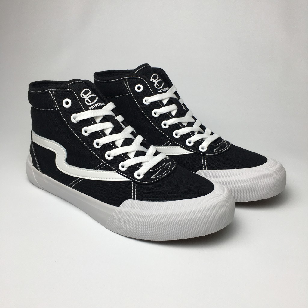 Jual Sepatu Patrobas | Ivan Black White High | 100% Original | Free ...