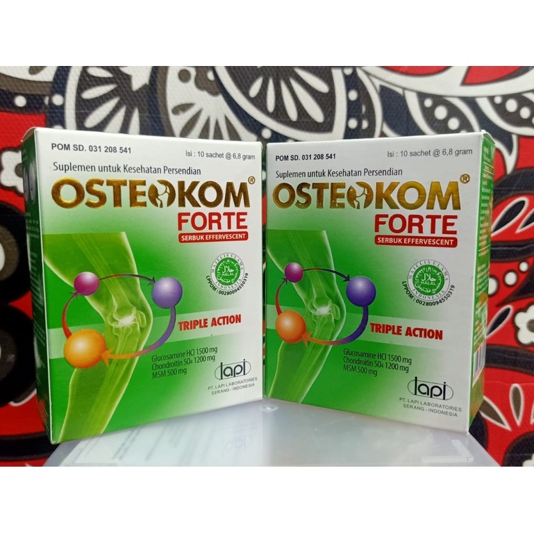 Jual GCM OSTEOKOM FORTE (BOX 10 SACHET) Glucosamine Chondroitin MSM ...