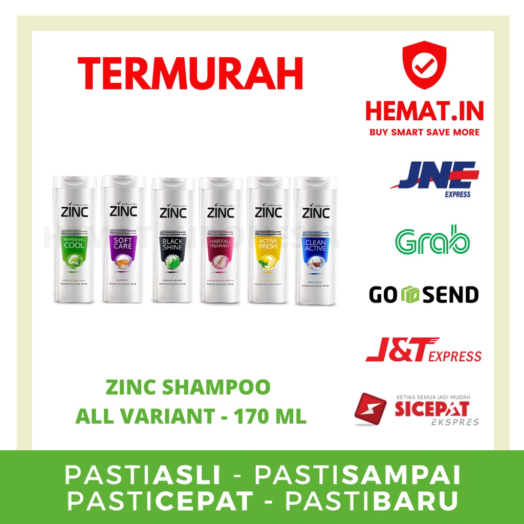 Jual ZINC SHAMPOO BOTTLE SAMPO ZINC BOTOL ALL VARIANT 170 ML 170ML ...