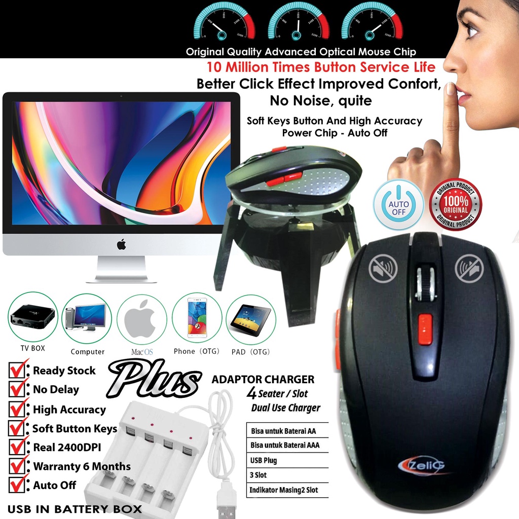Jual Mouse Wireless Premium | Shopee Indonesia