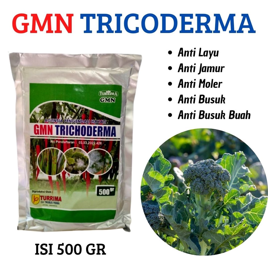 Jual Tricoderma Fungisida Hayati 500 GR, Pupuk Untuk Bunga Brokoli ...