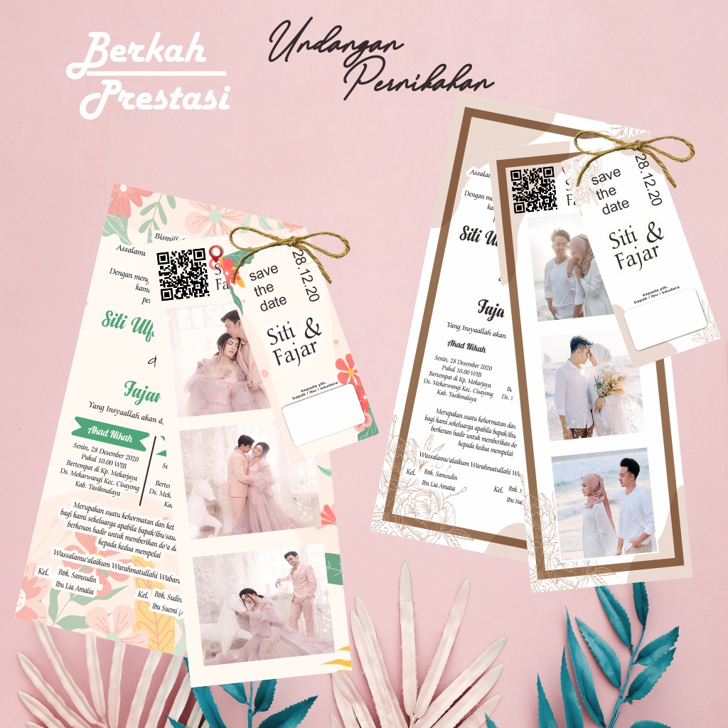 Jual Cetak Undangan Murah Hang tag Undangan Pernikahan Undangan ...
