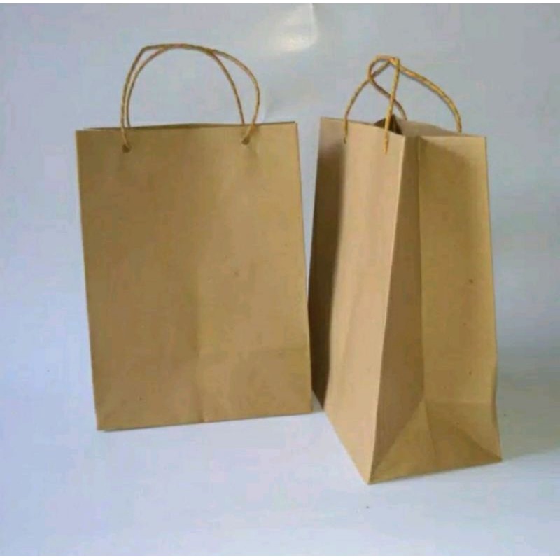Jual paper bag polos ukuran P 20 cm T 30 cm L 12 cm | Shopee Indonesia
