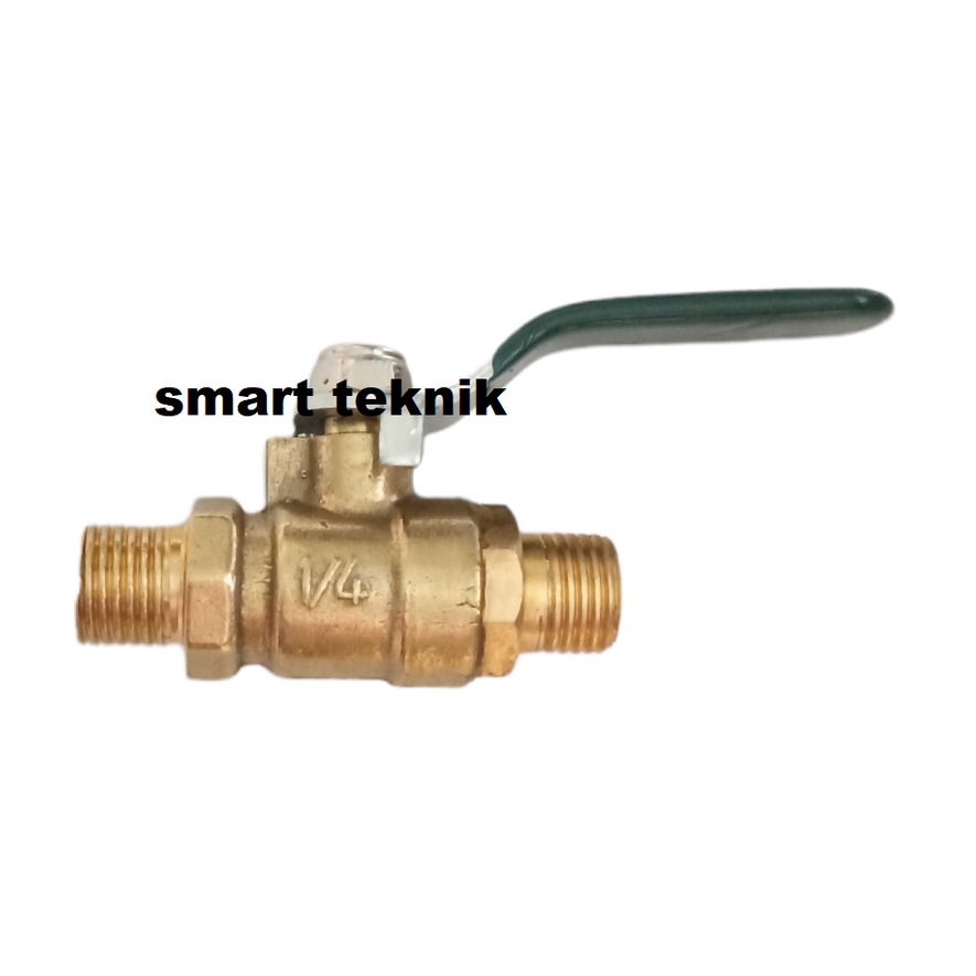 Jual Ball Valve 1/4" Drat Luar - Kuningan STOP KRAN KOMPRESOR DRAT LUAR KUNINGAN | Shopee Indonesia