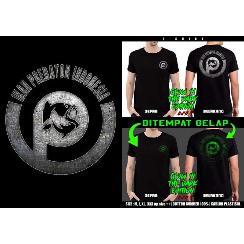 Jual T-Shirt Ikan Predator Indonesia Full Logo | Shopee Indonesia