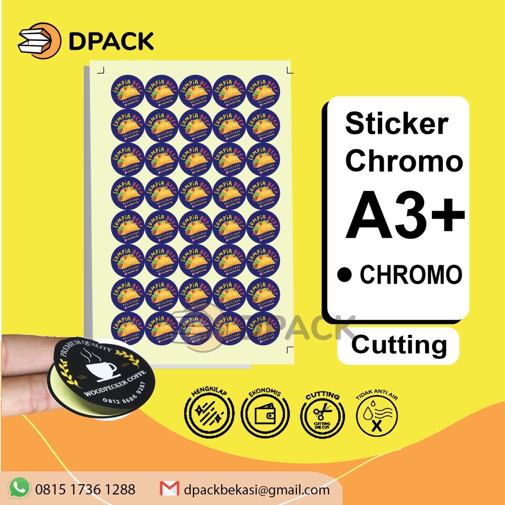 Jual Cetak Sticker Chromo / Sticker Label Kemasan (print&cut) Indonesia ...