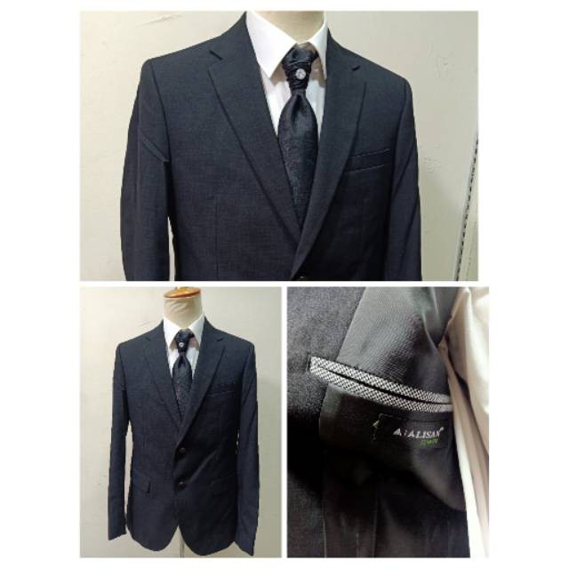 Jual Jas Alisan Exclusive Slimfit Hitam Bahan Barton Semi Wool | Shopee ...