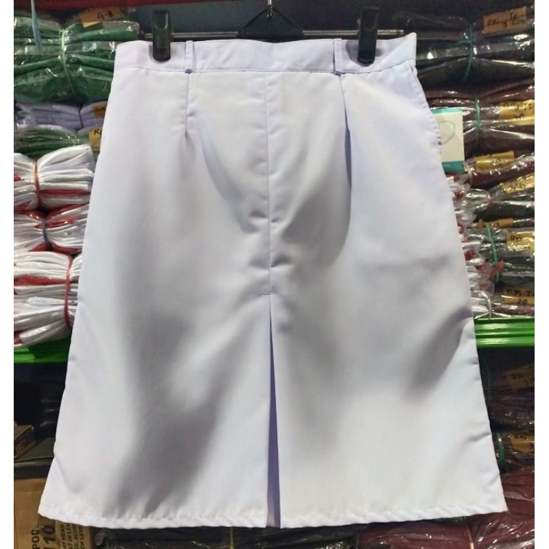 Jual Seragam Sekolah Rok Putih Pendek Span Lipit 1 Kain Tissu | Shopee Indonesia