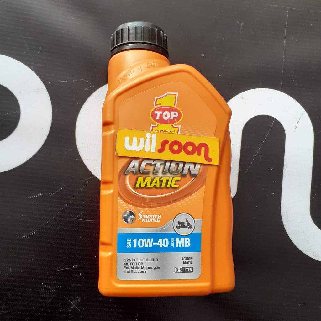 Jual Oli Mesin Motor TOP1 Action Matic SAE 10W - 40 Jaso MB 800ml ...