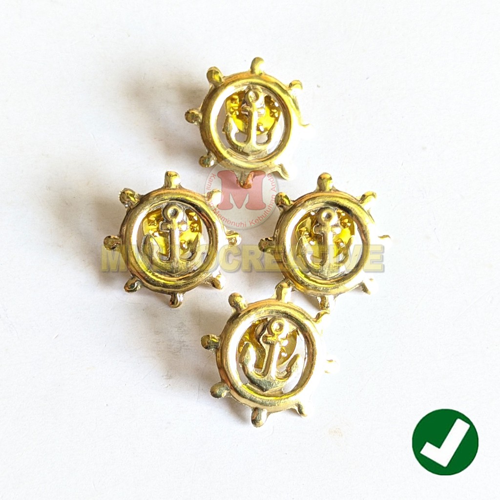 Jual Pin Kopsteken Monogram Pelayaran Pin Kerah Kipas Kapal Propeler ...