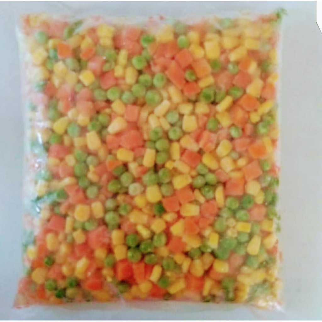 Jual Sayuran Beku Mix Frozen 1 KG Jagung Manis, Wortel, Kacang Polong ...
