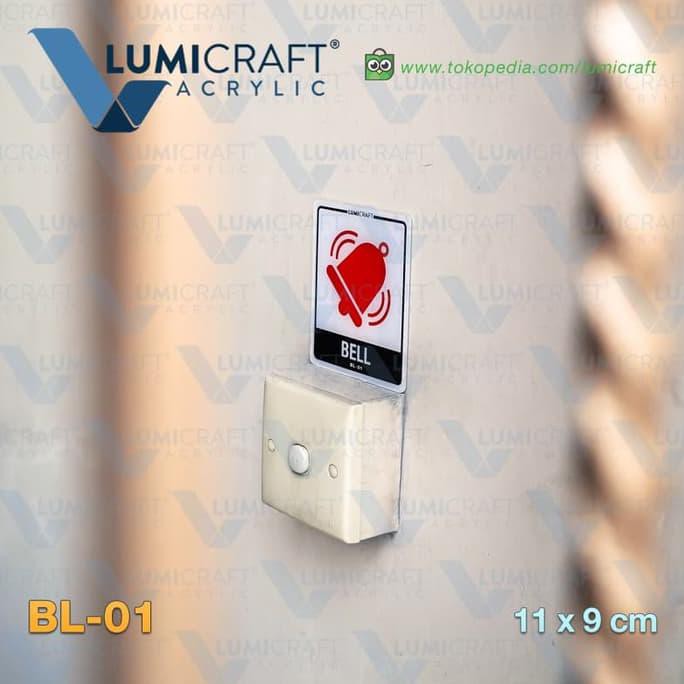 Jual READY Bell Sign, Lambang Bel Pintu / Bel Pagar Akrilik 9 x 11 cm ...