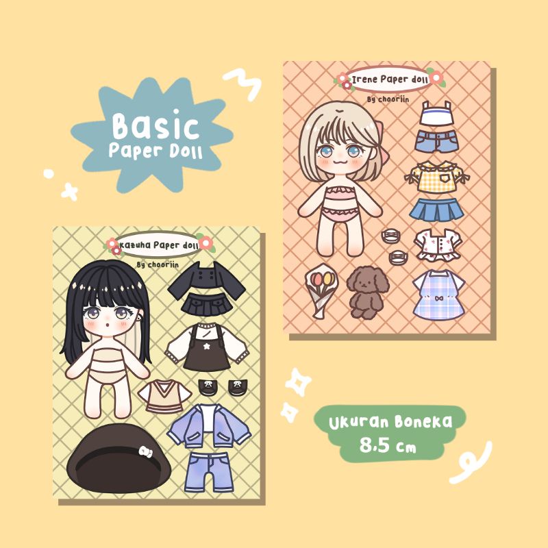 Jual [ Female Basic Paper Doll ] Mainan Jadul Bongkar Pasang BP ...
