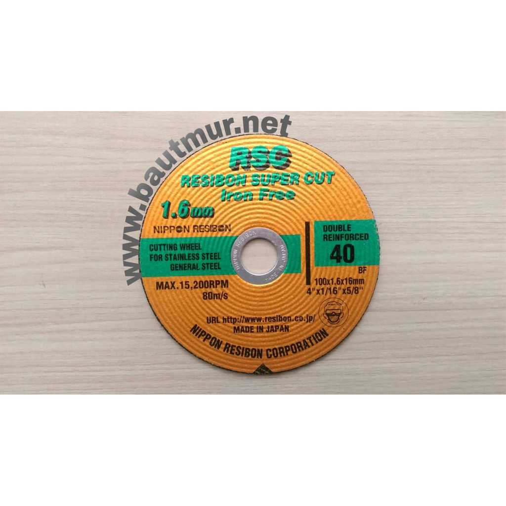 Jual Batu Potong Gerinda RSC NIPPON RESIBON SUPER CUT 4 Inch - Iron ...