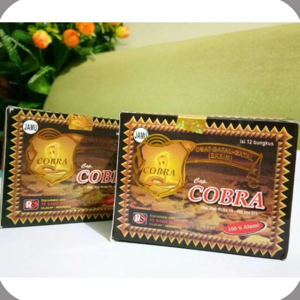 Jual JAMU OBAT GATAL GATAL (EKSIM) CAP COBRA (ALERGI,KURAP,SAKIT GIGI) ISI 12 SACHET SERBUK ...