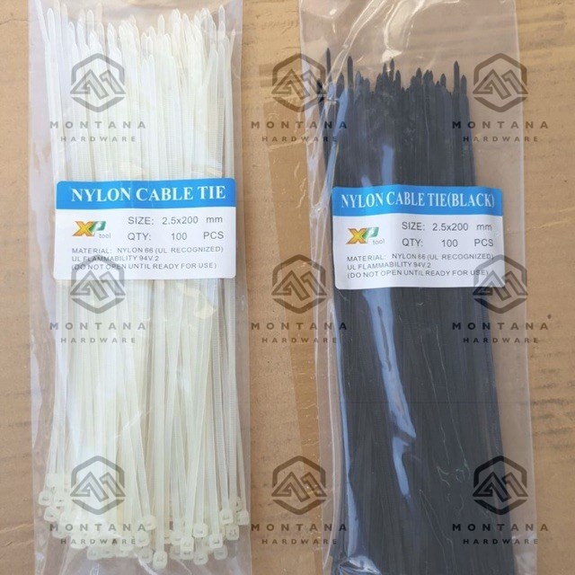 Jual Kabel Ties / Kabel Tis / Cable Ties 2,5x150mm Hitam Putih Merk ...