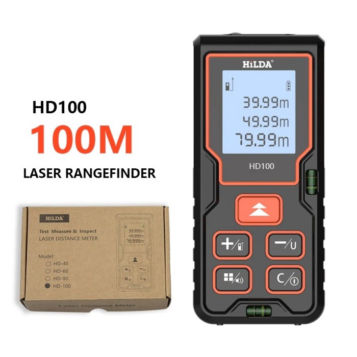 Jual Pengukur Jarak Laser Distance Meter Hilda 100m HD100 meteran ...