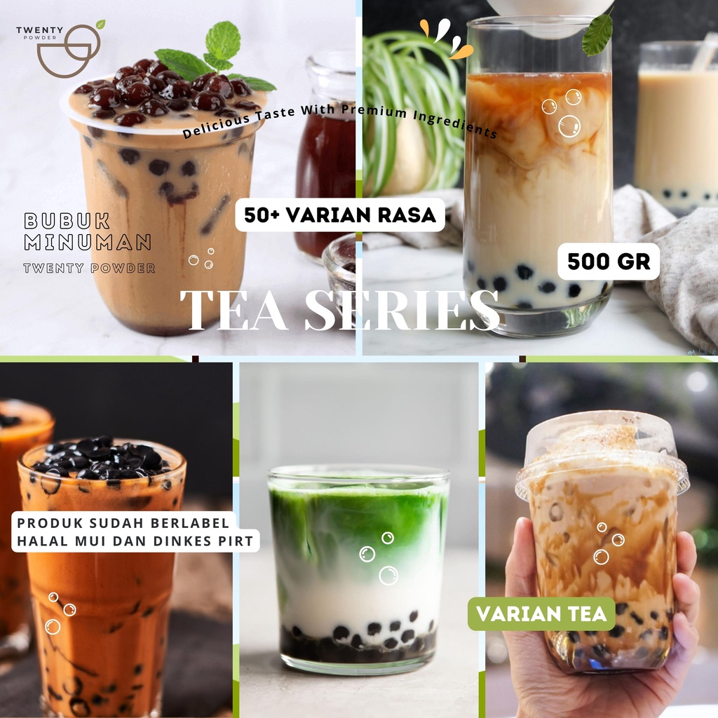 Jual bubuk minuman rasa tea 500gr serbuk minuman aneka rasa bubuk ...