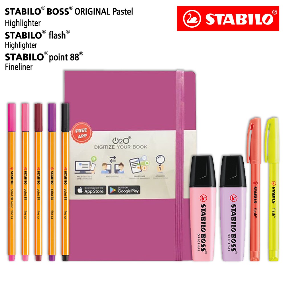 Jual Study Kit - STABILO BOSS Pastel Flash Point 88 + Jurnal ...