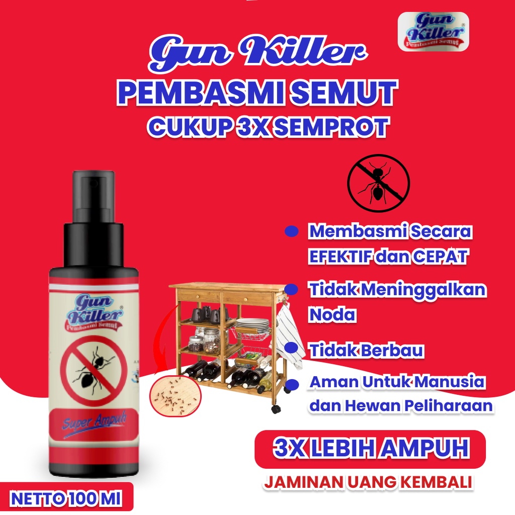 Jual Gun Killer Original Pembasmi Semut Obat Cairan Racun Semut Semprot ...