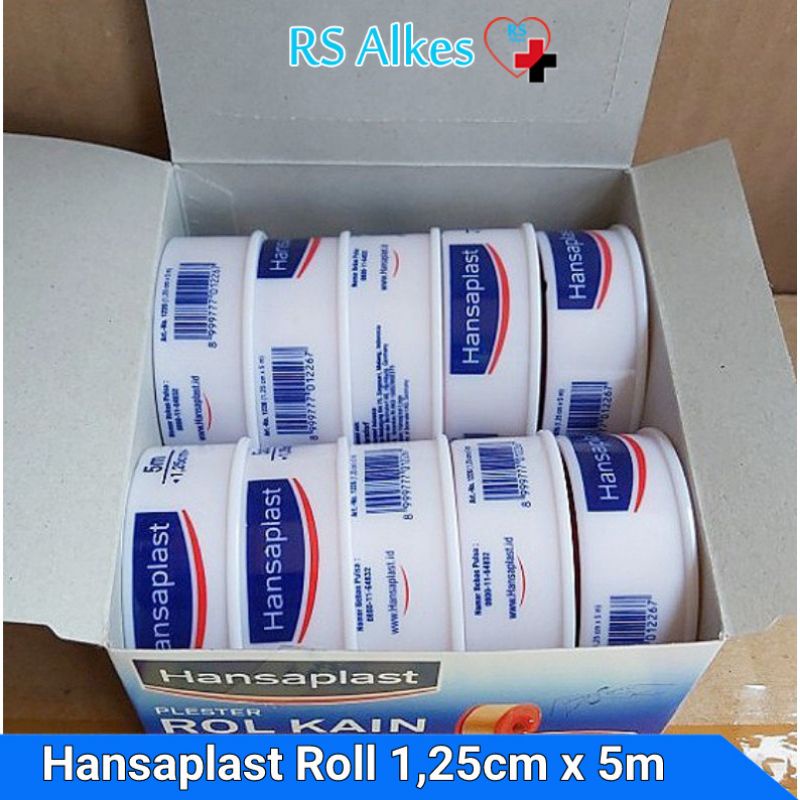 Jual Hansaplast Roll Kain 1,25cm x 4,5m 1 Box Plester Hansaplast Roll ...