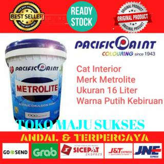 Jual CAT TEMBOK METROLITE PUTIH 16 LITER PEL PAIL CAT INTERIOR DINDING ...