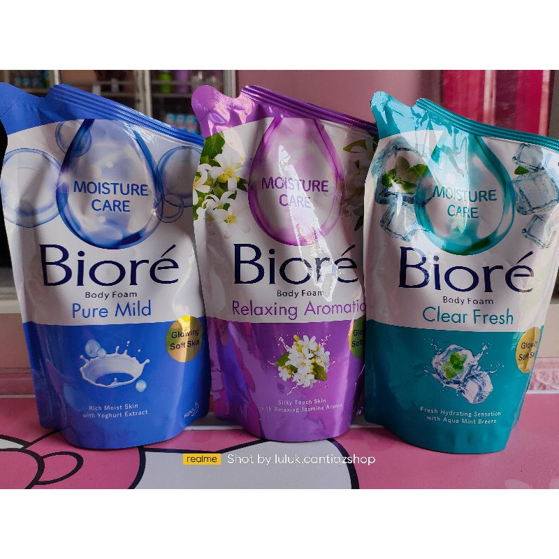 Jual BIORE BODY FOAM REFILL 450ml / SABUN MANDI CAIR BIORE REFILL 450ml | Shopee Indonesia