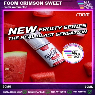 Jual Liquid FOOM Crimson Sweet 30ML Salt Nic Fruity Series Watermelon ...
