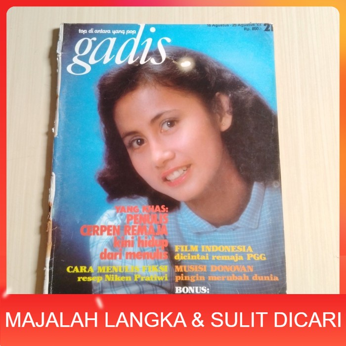 Jual Majalah GADIS No.21 Agu 1982 NINA MARLISA Langka | Shopee Indonesia