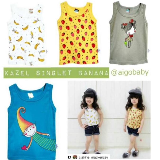 Jual Singlet Anak Perempuan Singlet Banana Edition Kazel | Shopee Indonesia