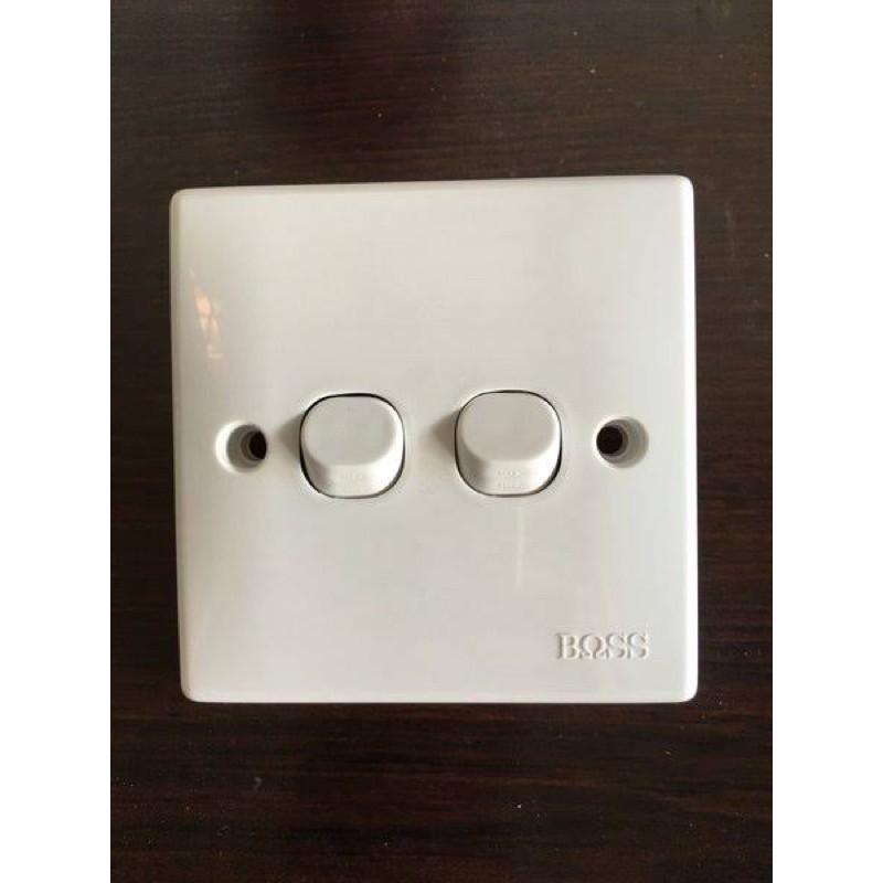 Jual saklar seri double 2 gang BOSS classic | Shopee Indonesia