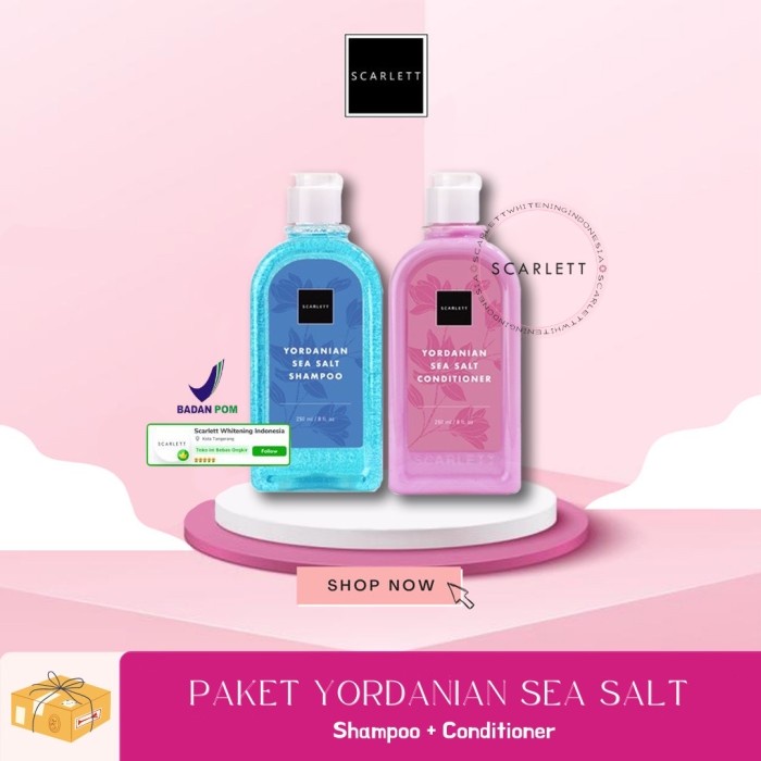 Jual SCARLETT SCARLET WHITENING SHAMPOO/CONDITIONER YORDANIA SEA SALT ...