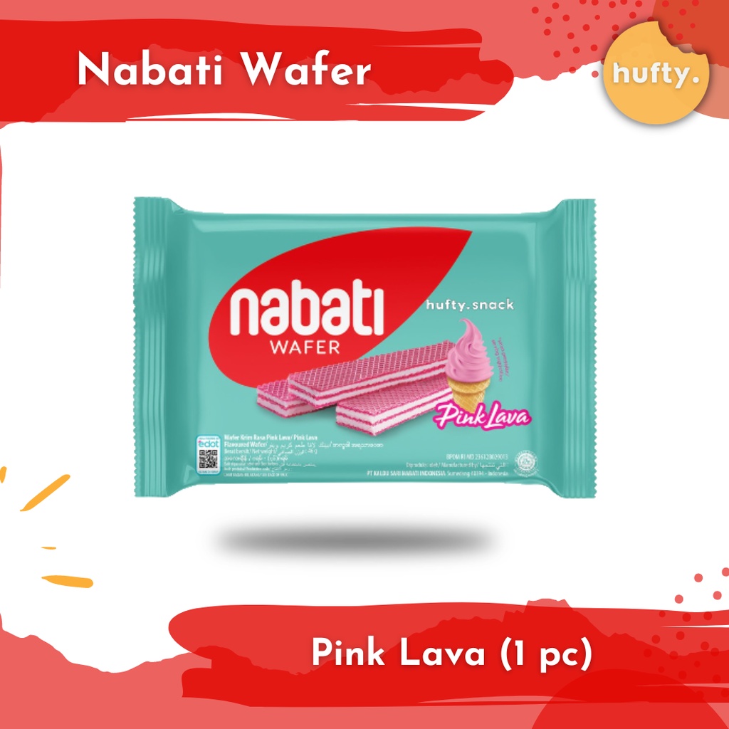Jual Nabati Wafer Pink Lava 46g HUFTY SNACK | Shopee Indonesia