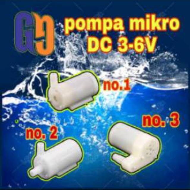 Jual Pompa air celup mini submersible water pump 3v-5v DC proyek ...