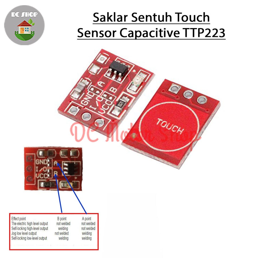 Jual Saklar Sentuh Touch Sensor Capacitive TTP223 Switch Arduino 1 ...