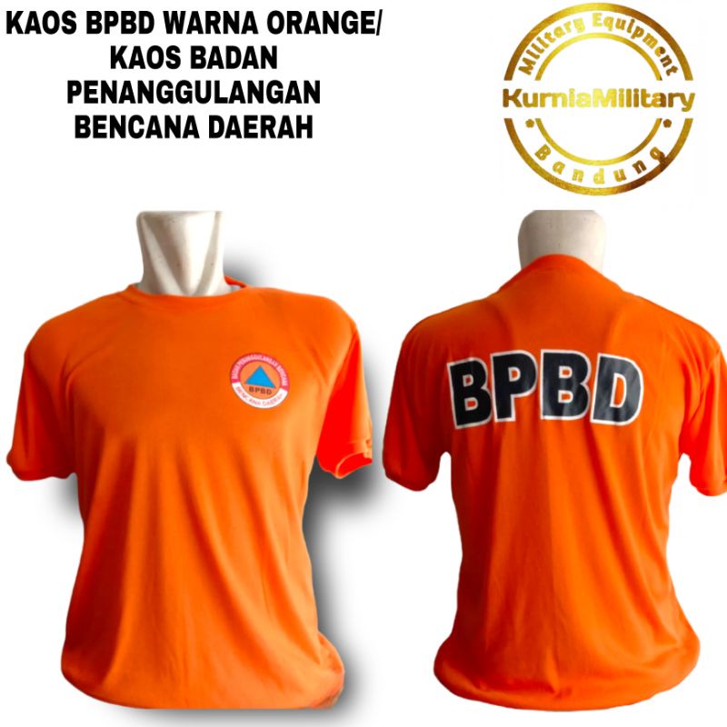 Jual KAOS BPBD WARNA ORANGE/KAOS OBLONG BPBD WARNA ORANGE/KAOS BADAN ...
