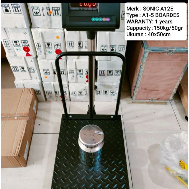Jual Timbangan duduk digital untuk barang industri expedisi merek sonic A12E kapasitas 200 Kg ...