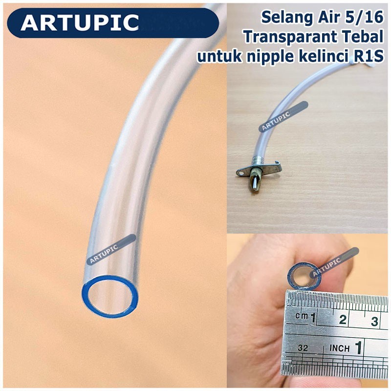 Jual selang air bening 5/16 transparant tebal aerator 5per16 per meter ...