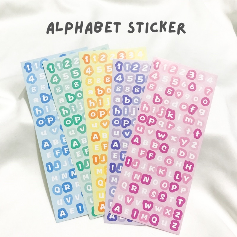 Jual 1 Sheet Alphabet Sticker || Sticker Aesthetic Sticker Ins Korea ...