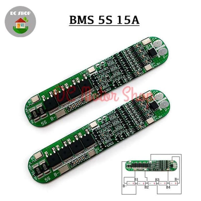 Jual Modul BMS Battery Management System 5S 15A Li-Ion 18650 Battery ...