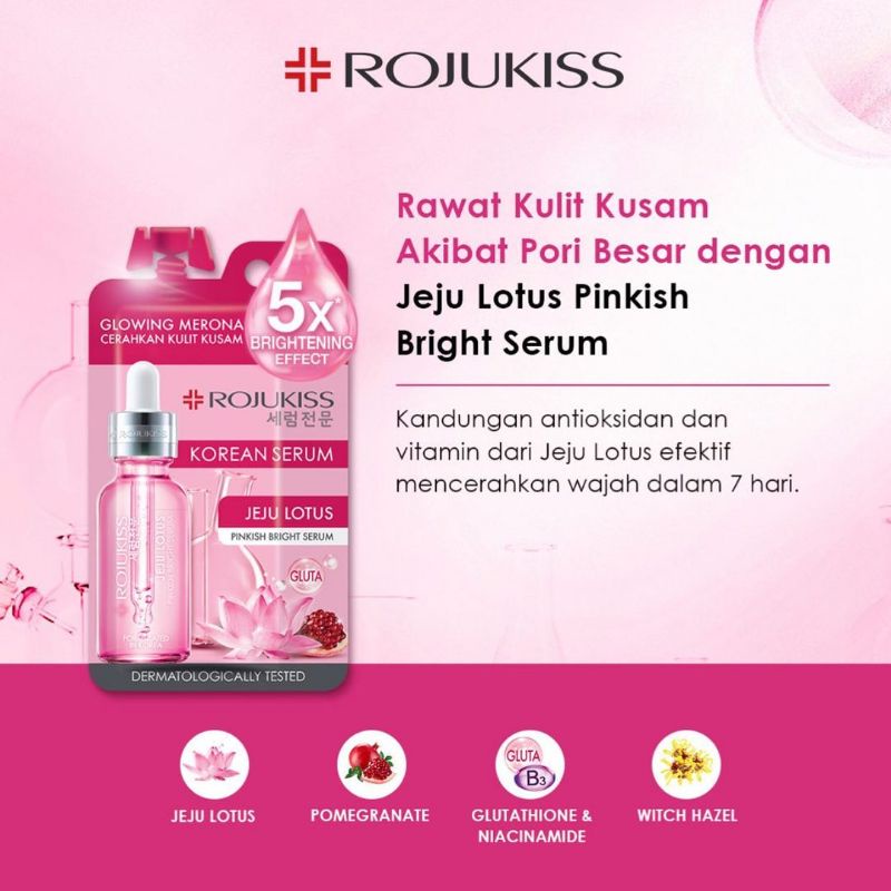 Promo Rojukiss Jeju Lotus Pinkish Bright Serum 8ml Diskon 25% di Seller ...