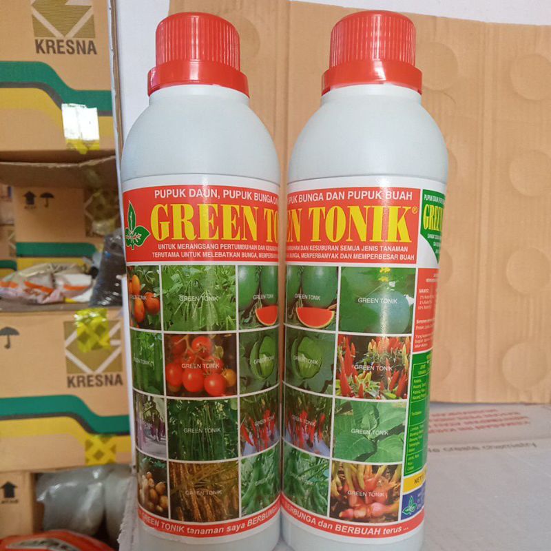 Jual pupuk daun,pupuk bunga dan pupuk buah GREEN TONIK 500 ML | Shopee ...