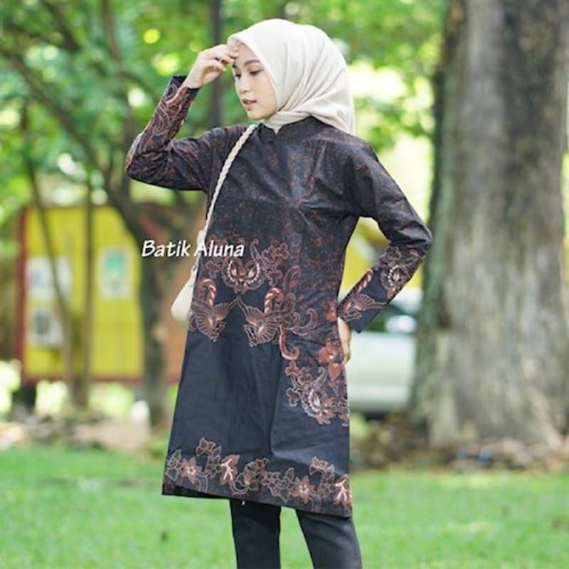 Jual Batik Wanita Lengan Panjang ukuran S M L XL XXL blouse tradisional ...