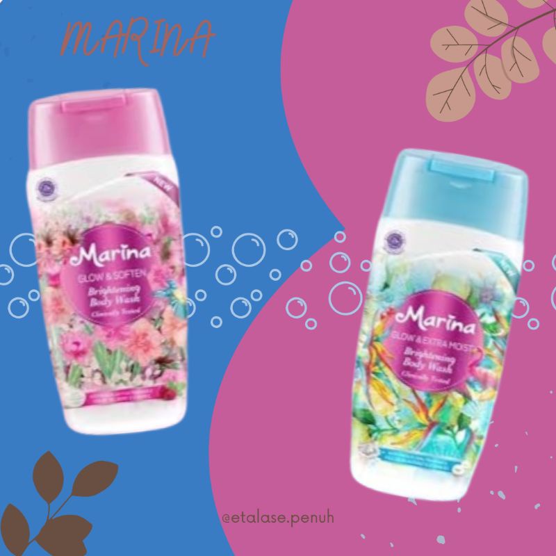 Jual Marina Brightening Body Wash Glow & Extra Moist | Shopee Indonesia