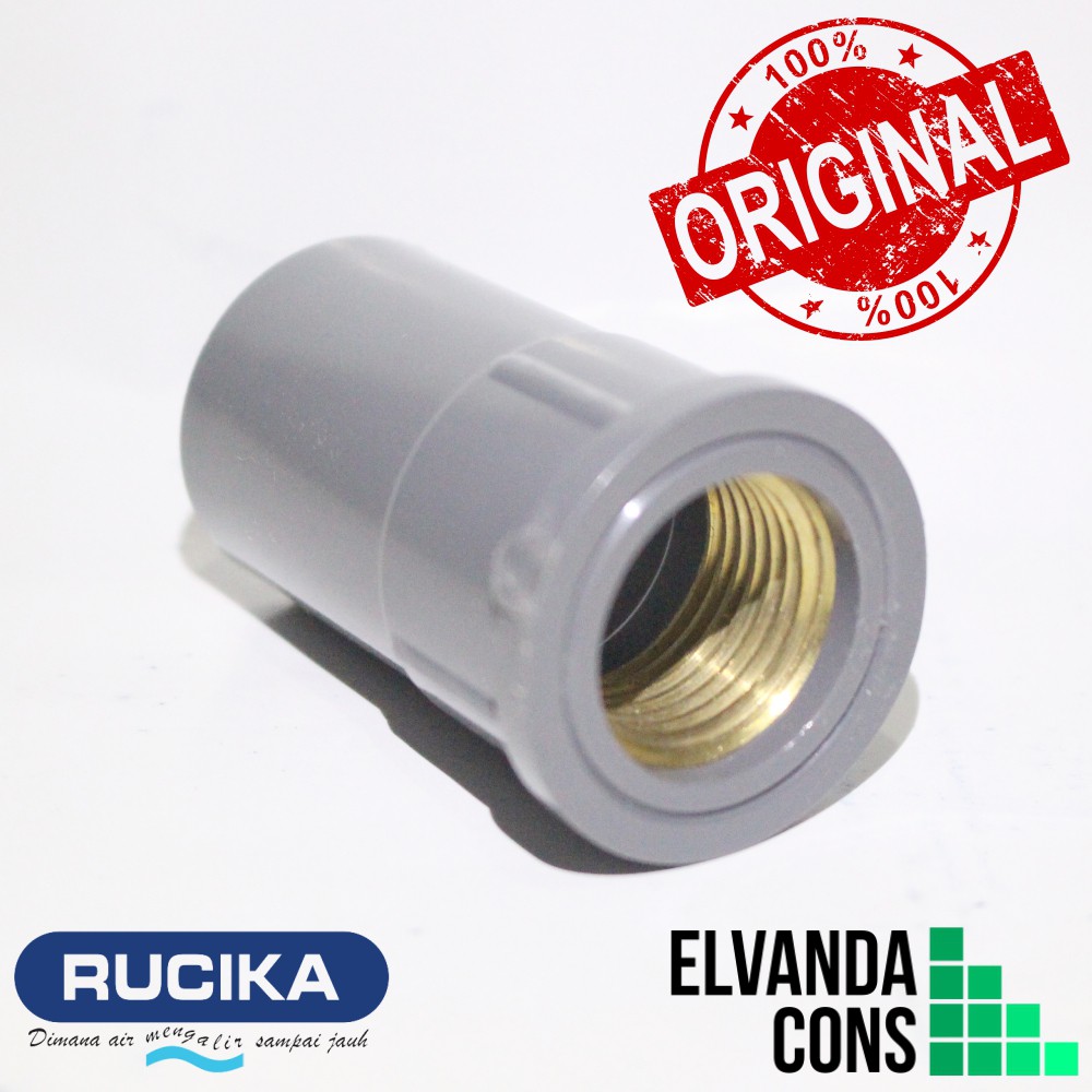 Jual Sock Drat Dalam (SDD) Kuningan PVC RUCIKA Sambungan Kran Faucet ...