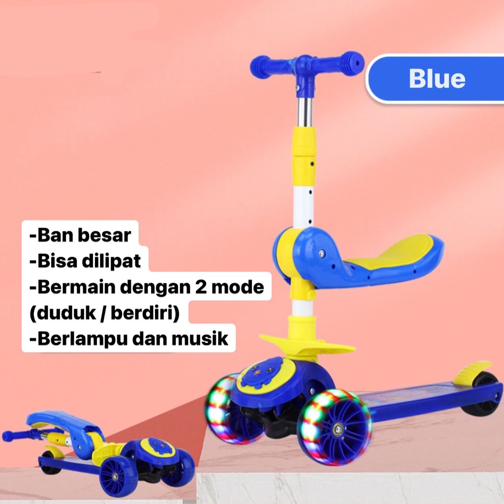 Jual Scooter Anak Skuter Otoped Roda 3 Mainan Anak Dengan tempat duduk ...