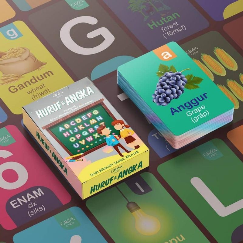 Jual flashcard huruf angka 47 kartu | Shopee Indonesia