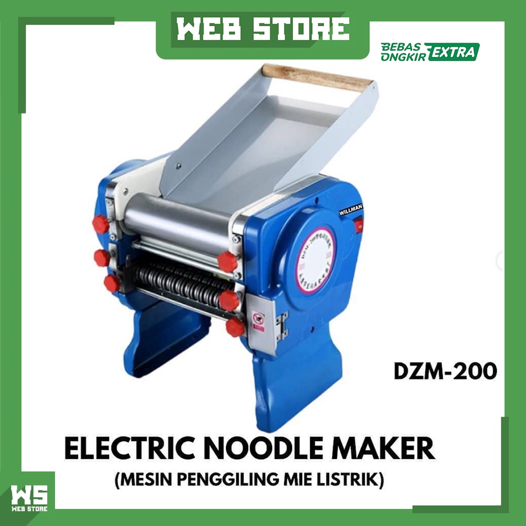 Jual Mesin Giling Gilingan Mie Listrik Penggiling Mie Noodle Pasta Maker WILLMAN DZM-200 ...